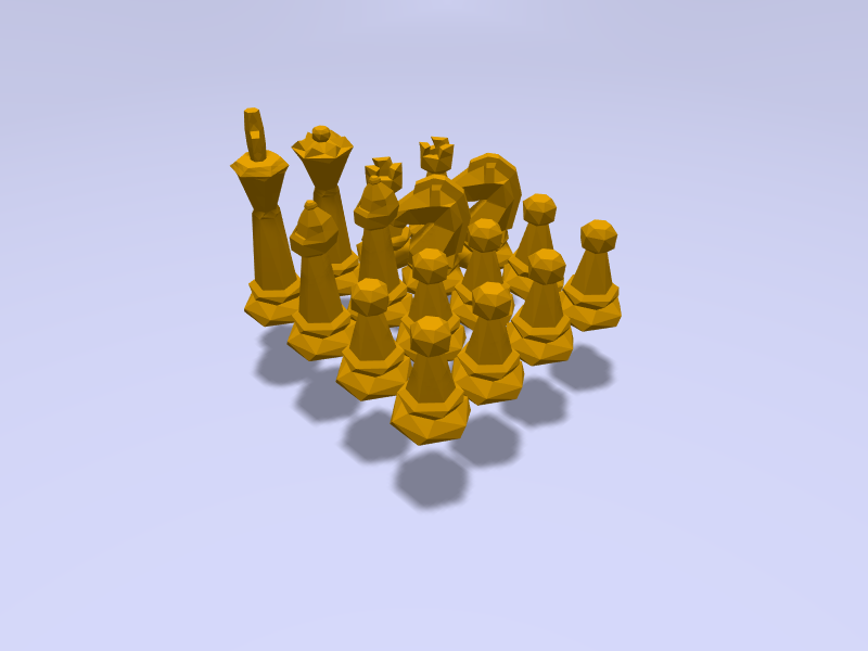 Low Poly Chess Set : Toybox - 3D Print Your Own Toys
