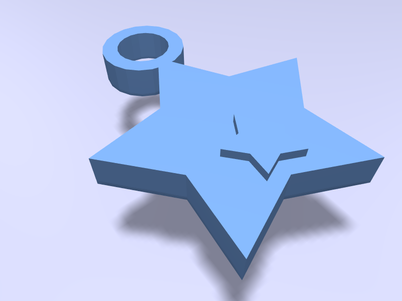 Keychain Star in Star : Toybox - 3D Print Your Own Toys