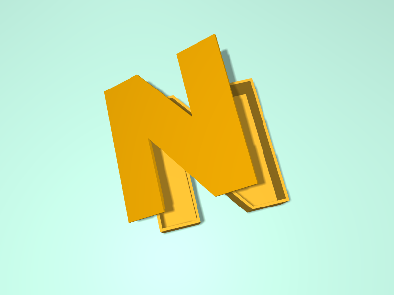 N Letter Box : Toybox - 3D Print Your Own Toys