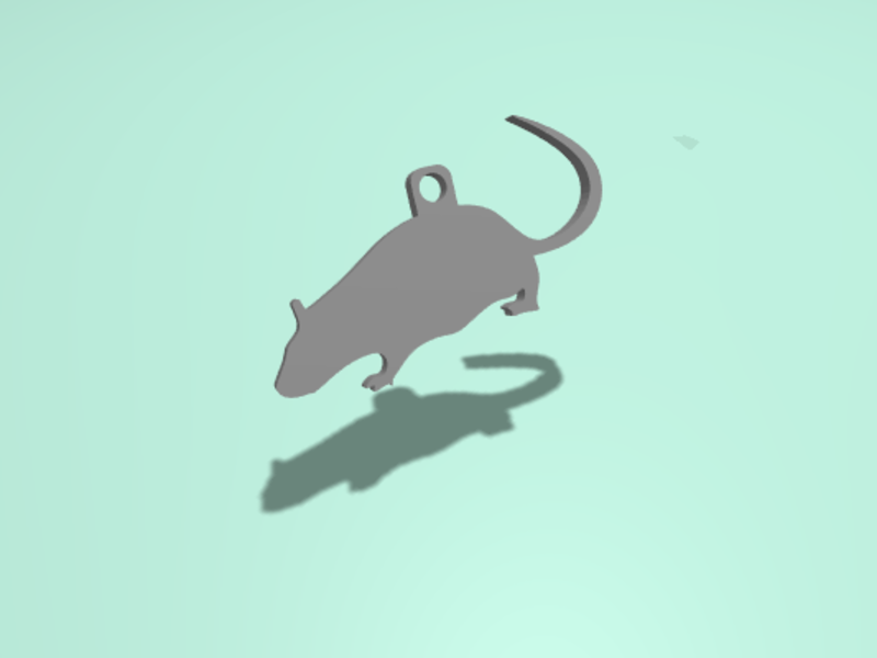 Rat Keychain : Toybox - 3D Print Your Own Toys