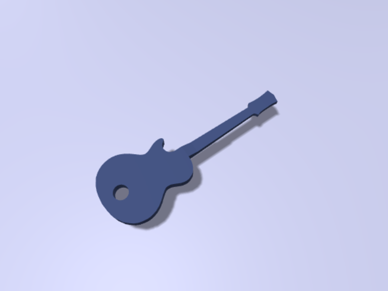 Guitar Keychain : Toybox - 3D Print Your Own Toys