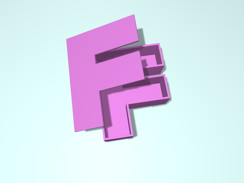 F Letter Box : Toybox - 3D Print Your Own Toys