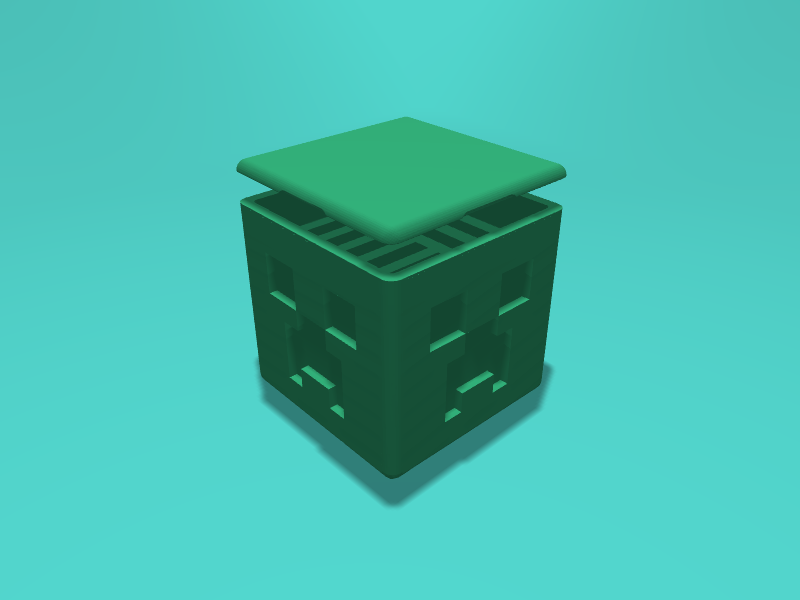 Minecraft Creeper Switch Game Card/Micro SDCard holder : Toybox - 3D ...