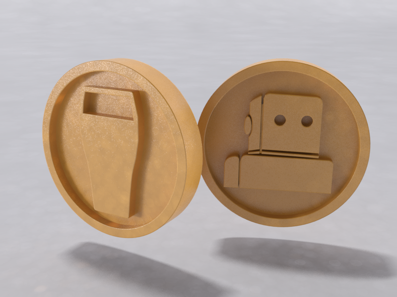Robot Coin : Toybox - 3D Print Your Own Toys