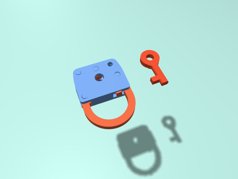 Mini Lock With Key : Toybox - 3D Print Your Own Toys