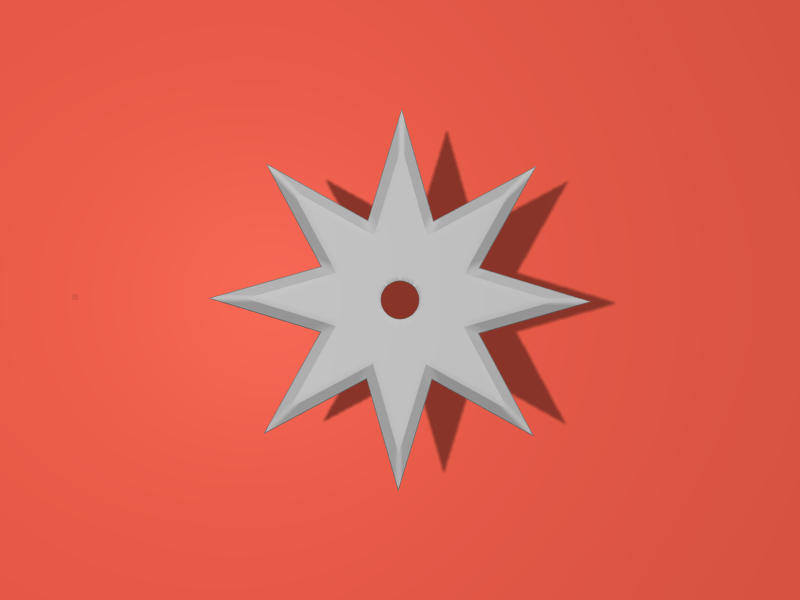 8 Point Shuriken : Toybox - 3D Print Your Own Toys