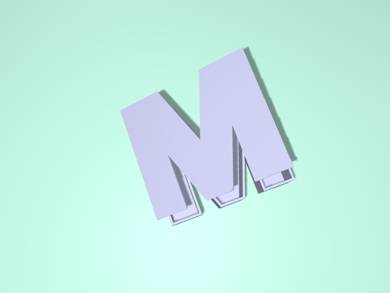 M Letter Box : Toybox - 3D Print Your Own Toys