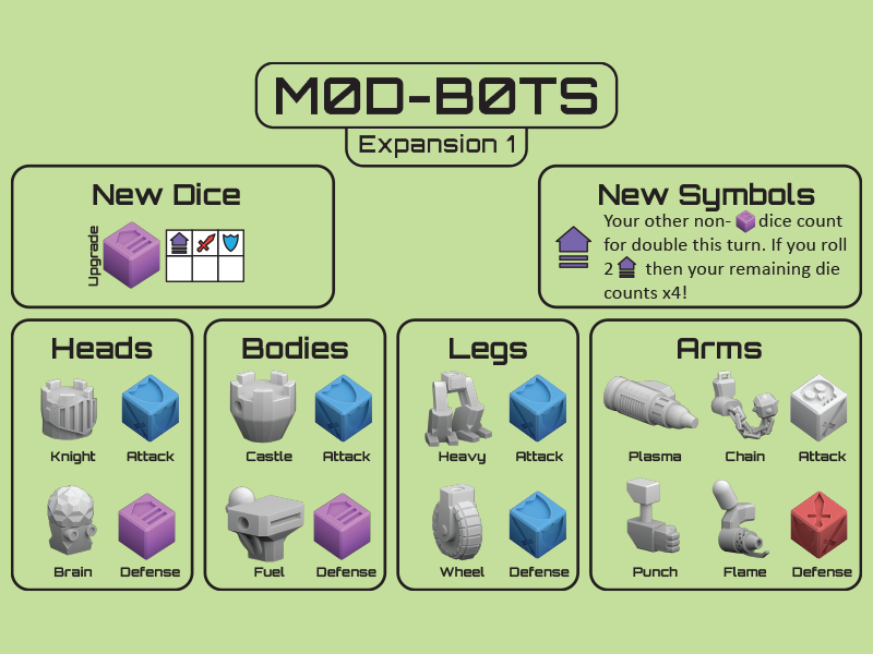 Mod-Bots Expansion 1 : Toybox - 3D Print Your Own Toys